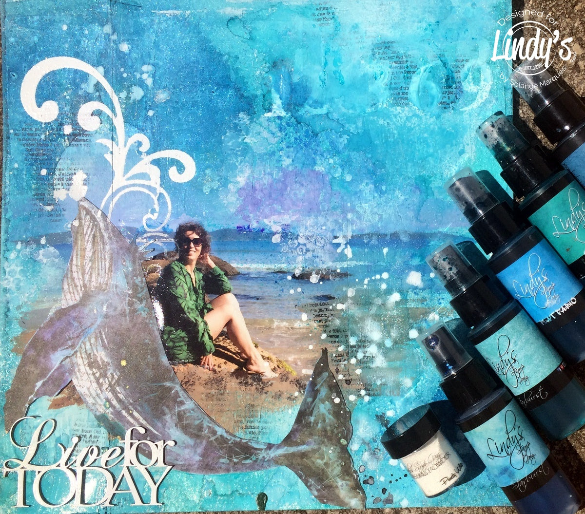 Create a Colorful Beach Themed Layout – Lindy's Gang Store