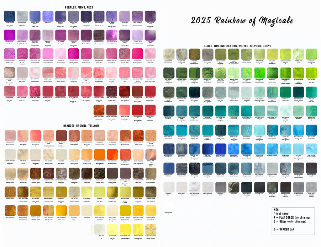 Color Swatch Chart Magicals – Lindy's Gang Store